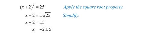 Solving Quadratic Equations By Extracting Square Roots Examples With