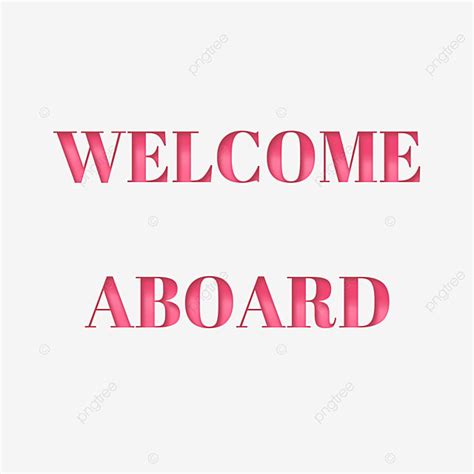 Rosado Bienvenido A Bordo Caligrafía Gradiente 3d Efecto De Texto Png
