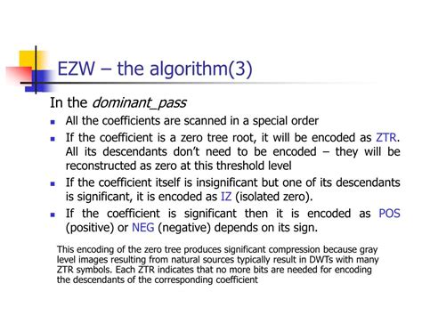 PPT RMF Based EZW Algorithm PowerPoint Presentation Free Download ID