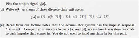 Solved Consider The Discrete Time Signal Plotted Below Chegg Com