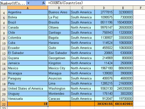 Excel Cell Names