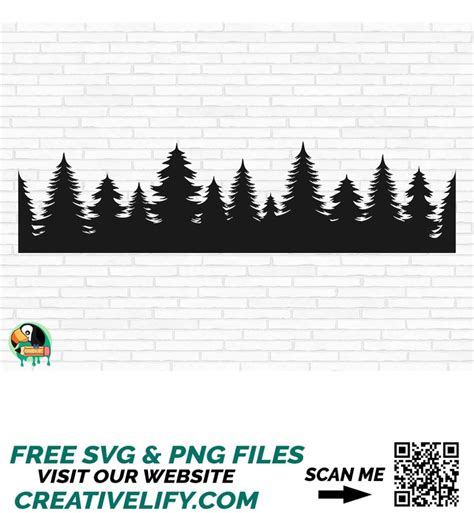 Forest Line SVG Treeline Svg Tree Svg Forest Svg Tree Cl Inspire Uplift