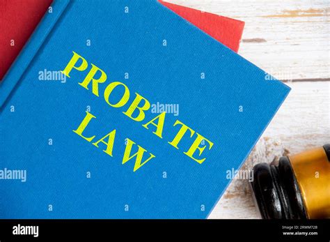 Top View Of Probate Law Book With Gavel On White Background Probate