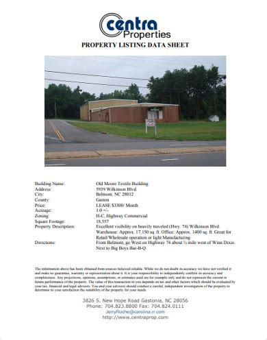 Best Property Listing Sheet Examples To Download