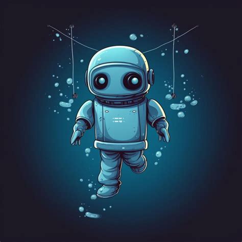 Premium Ai Image Cute 3d Floating Robot Ultrarealistic Tshirt Vector