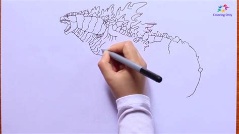 How To Draw Godzilla Easy Drawing Steps