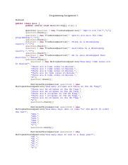 Programming Assignment 5.docx - Programming Assignment 5 Quiz.java public class Quiz { public ...