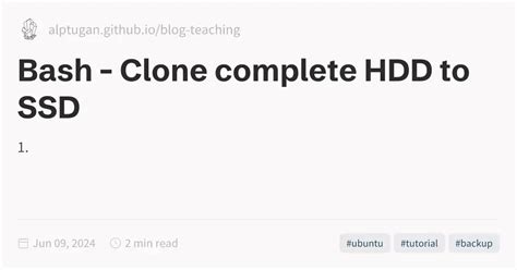 Bash Clone Complete HDD To SSD