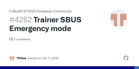 Trainer Sbus Emergency Mode · Issue 4252 · Frskyrcethos Feedback