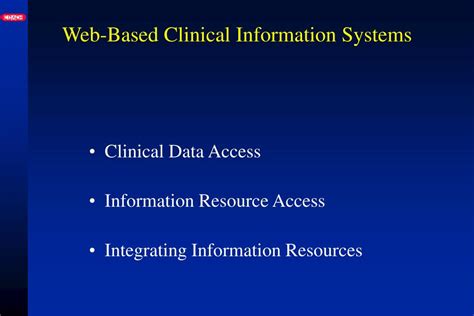 ppt web based clinical information systems architecture perils and