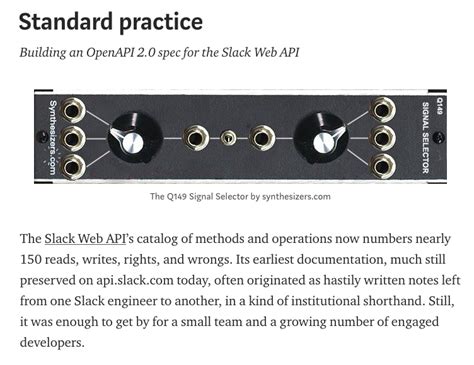 An Example Of How Every API Provider Should Be Using OpenAPI Out Of The Slack Platform