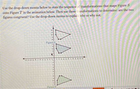 Solved Use The Drop Down Menus Below To State The Sequence Of