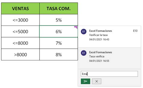Crear Comentarios Y Notas En Excel