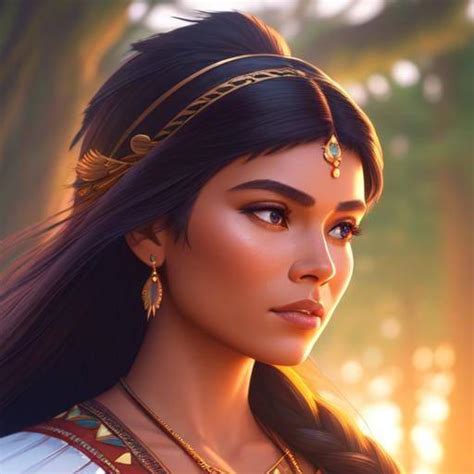 Pocahontas In Ai By Genuinegalleria On Deviantart