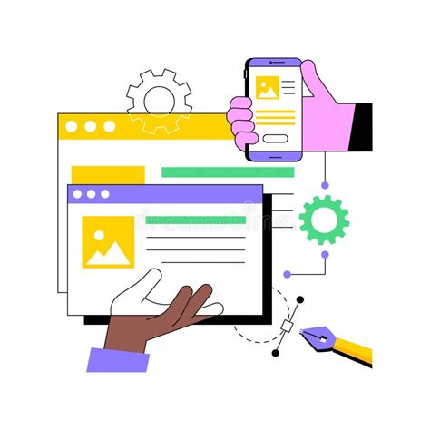 responsive web design abstract concept vector illustration stock vector