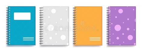 Notebook Vector Set Design Back To School Notebook Element Isolated