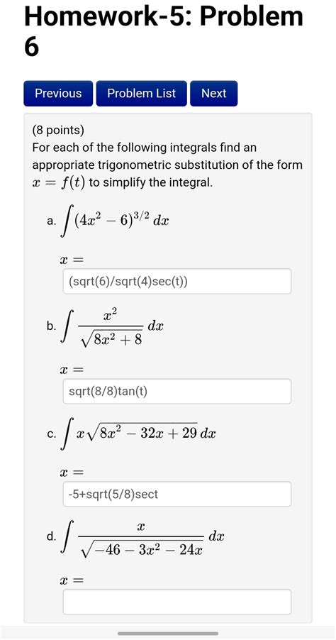 Solved Homework 5 Problem 68 ﻿pointsfor Each Of The