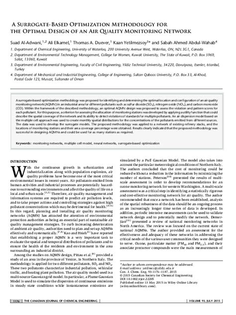 Pdf A Surrogate Based Optimization Methodology For The Optimal Design
