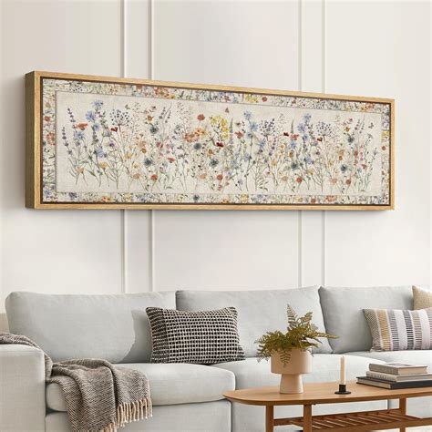 Idea4wall Extra Large Framed Canvas Print Wall Art Charming Wildflower