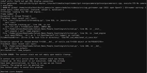 PyCUDA ERROR Context Stack Not Empty Issue JardinRyu Jetson Nano People Counting GitHub