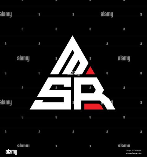 Logo Msr Avec Lettre Triangulaire En Forme De Triangle Monogramme De Logo Triangle Msr Modèle