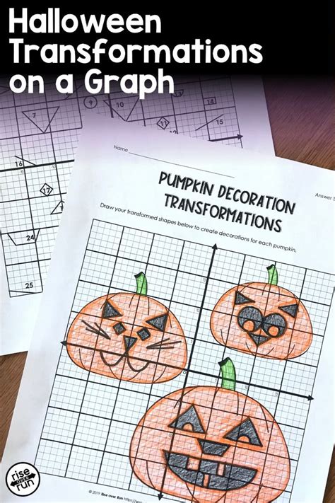 Halloween Geometry Activity Rigid Transformations Practice Worksheet