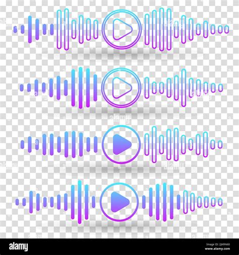 Set Waves Of The Equalizer On White Background Eq Vector Illustration