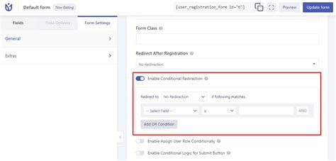 Conditional Logic User Registration