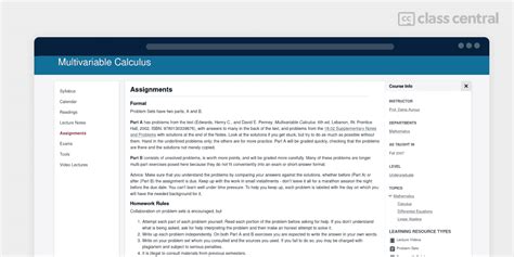 Mits Course Review Multivariable Calculus — Class Central