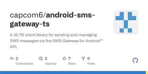 GitHub Capcom Android Sms Gateway Ts A JS TS Client Library For Sending And Managing SMS