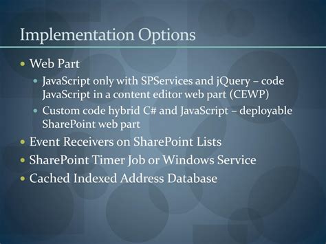 ppt sharepoint 2010 and geolocation data powerpoint presentation