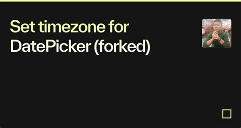 Set Timezone For Datepicker Forked Codesandbox