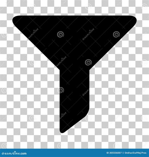 Filter Button Web Shape Icon Flat Filtering Symbol Funnel Sign Vector