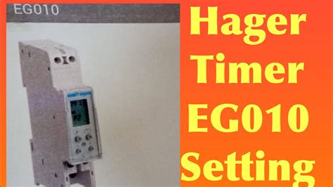 How To Set Hager Timer At Keith Maxey Blog