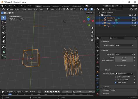 Object As Curves In ParticleSystem Not Displayed Modeling Blender Artists Community