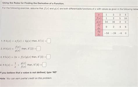 Solved Using The Rules For Finding The Derivative Of A Chegg