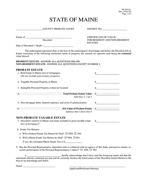 Maine De 401 Fill Out And Sign Online Dochub