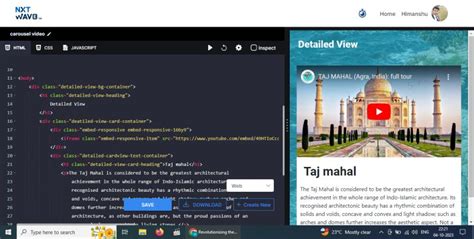 Design Carousel Video Using Htmlcss Bootstrap Himanshu Singh Posted