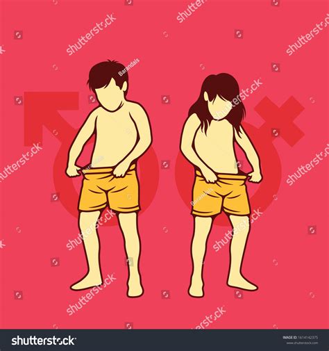 Cartoon Illustration Sex Education Flat Line เวกเตอรสตอก ปลอดคาลขสทธ