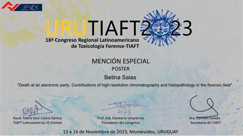 Trabajo Realizado Por El Instituto Médico Legal De Rosario Y Jenck Recibe Una Mención Especial