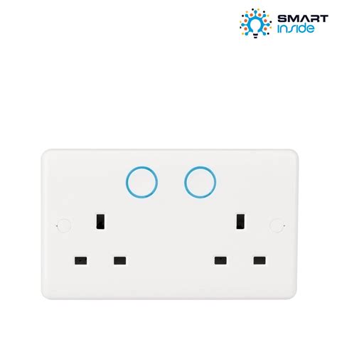Aurora AOne Zigbee Double Plug Socket Switched 13A Smart Secure Centre