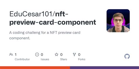 Github Educesar101nft Preview Card Component A Coding Challeng For