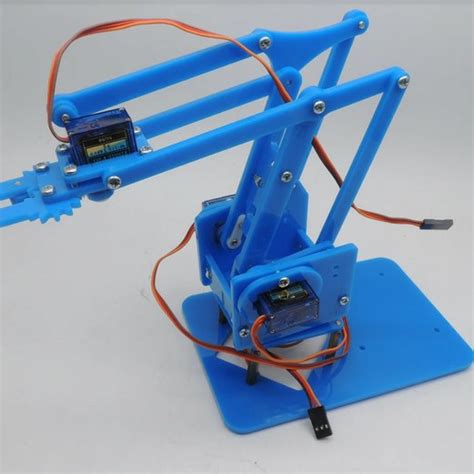 Jual Robot Arm Acrylic Diy Arm Acrylic Kit Rangka Lengan For Arduino 4 Dof Merah Jakarta