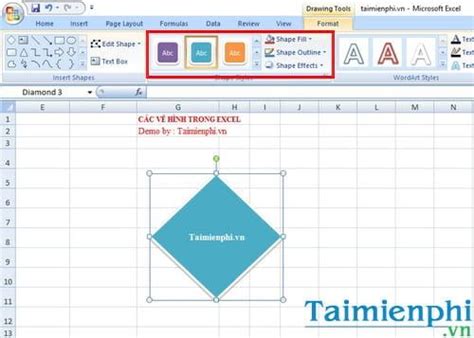 Drawing Shapes In Excel