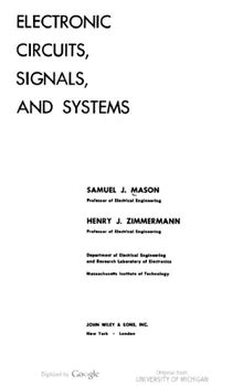 Electronic Circuits Signals And System By Samuel J Mason Z Library