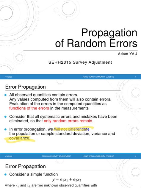 l05 propagation of random errors pdf errors and residuals variance