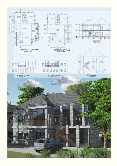 Make Architectural Drawing In Autocad And Revit And D Rendering By Amru Th Fiverr