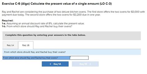 Solved Exercise C Algo Calculate The Present Value Of A Chegg