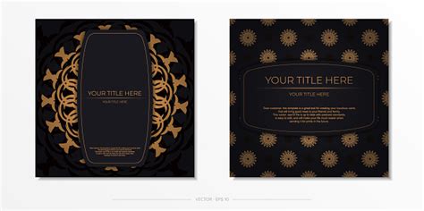 그리스 장식과 검은 색의 인쇄 디자인 엽서에 대한 세련된 템플릿 이슬 패턴으로 초대를 준비합니다 0명에 대한 스톡 벡터 아트 및