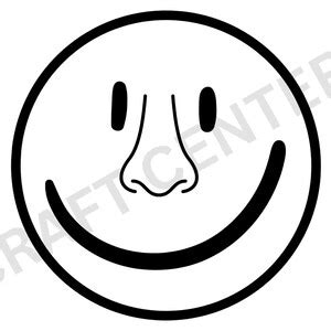 Smiley Face Digital Download Svg Png Pdf Smiley Face Printable Etsy
